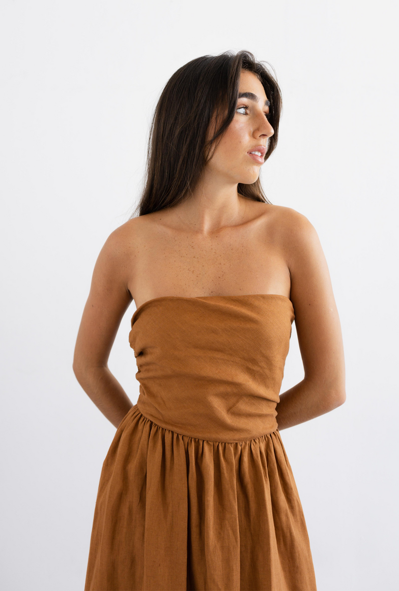 HARPER Dress Rust – IMMA